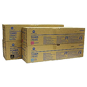 Lot of 4 Genuine High Yield TN616 Toner for Konica C6000/7000 - TN616 CMYK Set