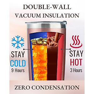 Onebttl Happy Birthday Tumbler for Women, Funny Birthday Gifts for Her, Girlfriend, Friends, Mom, Daughter, Sister, 20 oz Insulated Cup with Lid, Queens are Born in October, Rose Gold