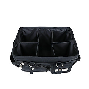 Everything Mary White Flower Deluxe Store and Tote - Storage Craft Bag Organizer for Crafts, Sewing, Paper, Art, Desk, Canvas, Supplies Storage Organization with Handles for Travel