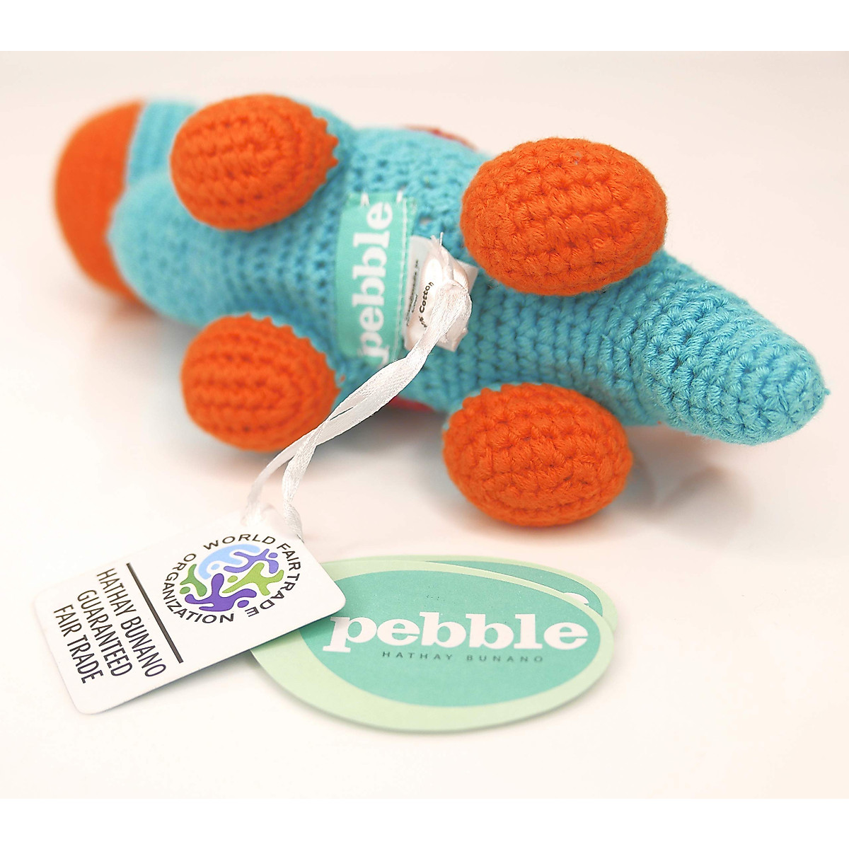 Pebble | Handmade Dinosaur - Turquoise | Crochet | Fair Trade | Pretend | Imaginative Play | Stegosaurus | Machine Washable