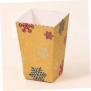 Food Containers 24pcs Popcorn Boxes fried chicken container food grade french fries packing box Popcorn Paper snack Disposable Christmas popcorn container Assorted French Fries