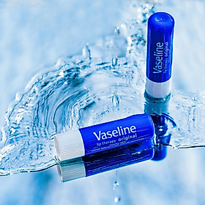 Vaseline Lip Therapy Variety 4-Pack – Original + Aloe Vera Moisturizing Lip Balm with Vitamin E, 0.16 Oz Ea