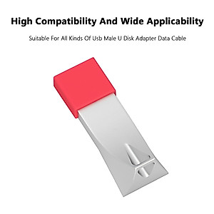 10PCS USB Port Protective Cover,USB A Male Anti Dust Plug Stopper Cap Cover Protector Lids USB Interface Protector for USB Male Ports (Red)