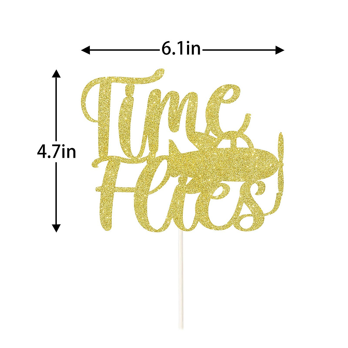 Time Flies Cake Topper, Time Flies Birthday Party Supplies, Airplane Birthday Decoration, Airplane Theme Centerpiece