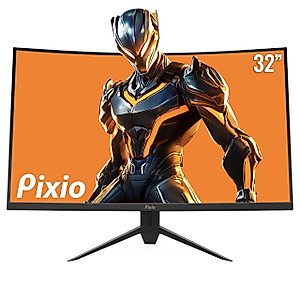 Pixio PXC327 Advanced 32 inch 165Hz Refresh Rate WQHD 1440p Resolution 1500R Curve Fast VA Panel 1ms GTG Response Time Adaptive Sync HDR Curved Gaming Monitor