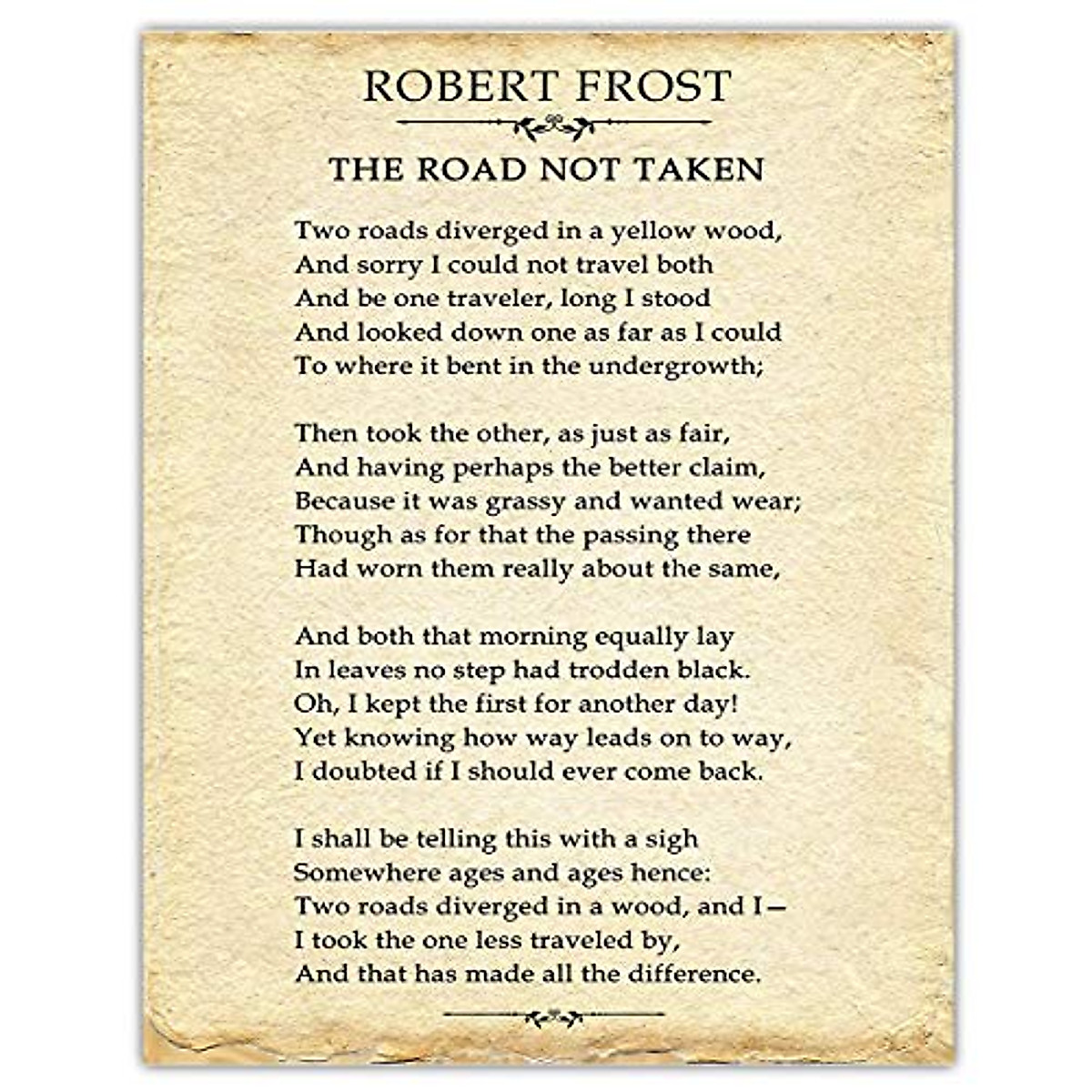 Positive Affirmations Wall Decor for Kids: Robert Frost, F. Scott Fitzgerald Set of 2, 11x14 Inspirational, Motivational Poster & Motivational Wall Art Office Decor for Men & Women
