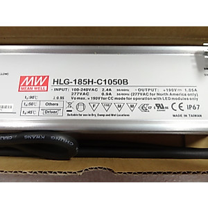 MEAN WELL HLG-185H-C1050B 200 W Single Output 1.05 A 190 Vdc Output Max IP67 Switching Power Supply - 1 item(s)