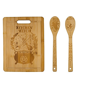 Kitchen Witch Cutting Board,Kitchen Gifts for Women,Witchy Decor,Kitchen Witch Decor,Witchcraft Supplies,Witchy Gifts for Mom Anniversary Kitchen Housewarmings Weddings Holidays