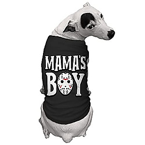 Mama's Boy - Horror Movie Parody Dog Shirt (Black, Large)