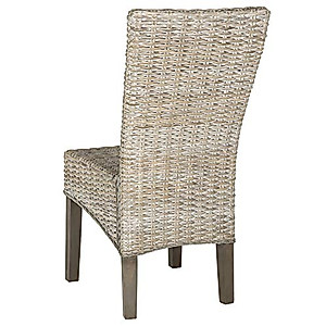 Safavieh Home Collection Arjun Grey Wicker 18-inch Dining Chair