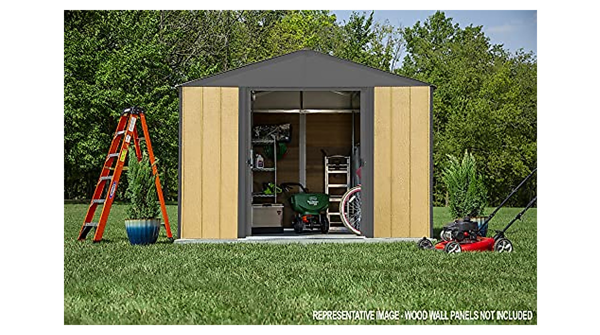 Arrow Shed 8' x 8' Steel & Wood Hybrid Outdoor Storage Shed