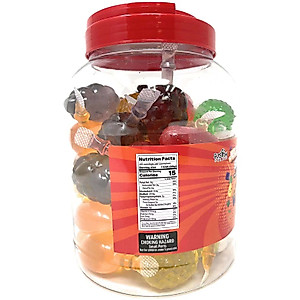 Fusion Select Jelly Fruit Snack Jelly Fruits Hit or Miss Candy Challenge - Fruit-Shaped Jelly- Assorted Flavors, Strawberry, Orange, Apple, Pineapple, Grape, Mango (1 Jar)