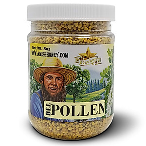 Goshen Amish Country Honey Extremely Raw BEE POLLEN Whole Granules Bee Pollen - 100% Pure Natural Health Benefits - Unfiltered | 8 Oz