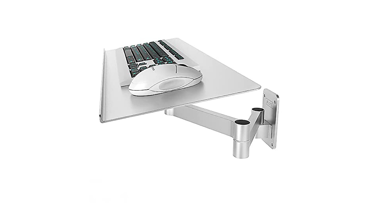 QQXX 24" Wall Keyboard Arm Tray - Ergonomic & Adjustable
