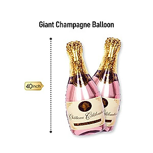 PartyForever 22nd Birthday Decorations for Women and Girls Rose Gold with Birthday Banner and Digit Balloons Including Text Balloon Letters Party Supplies for Her