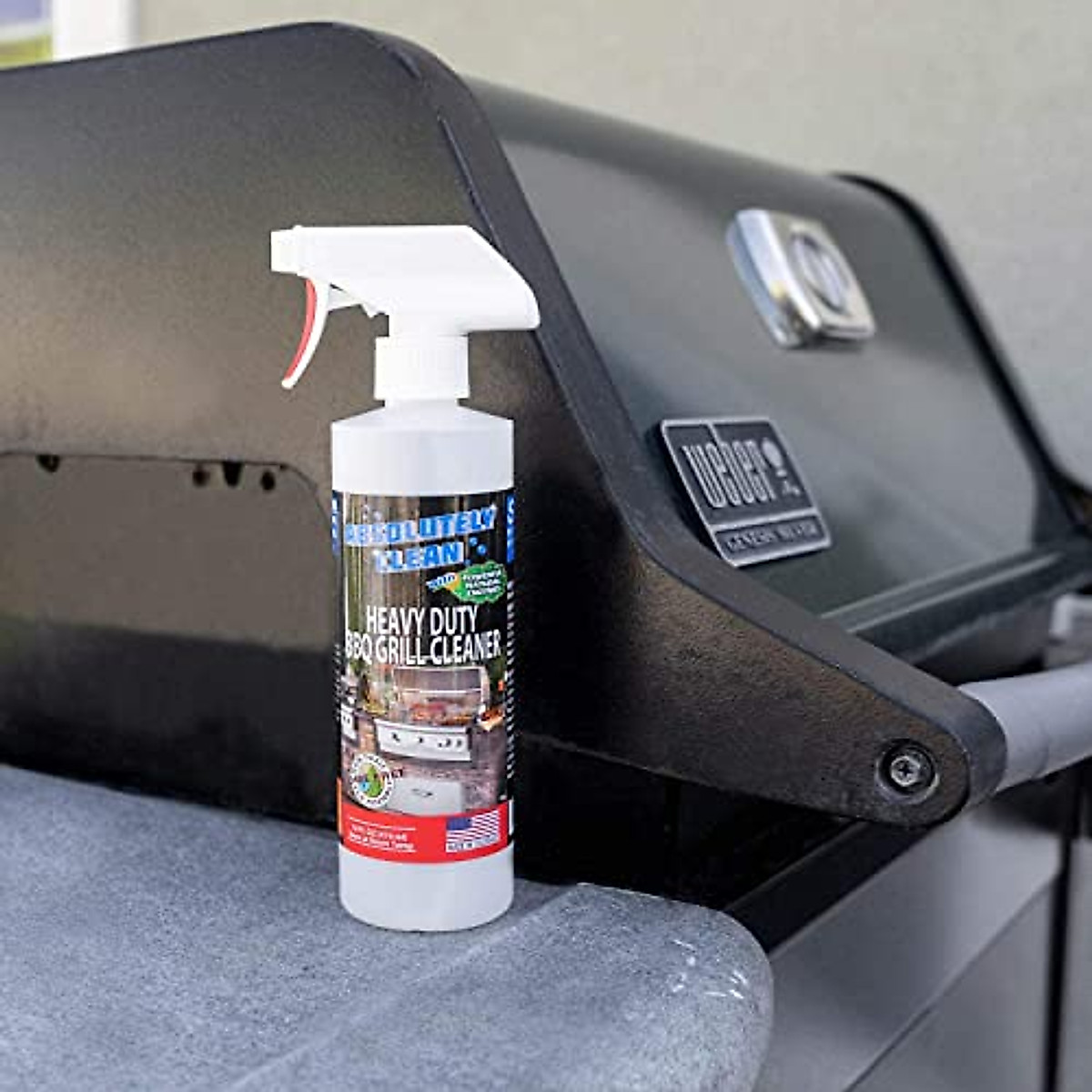 Absolutely Clean IT JUST WORKS as Grill Cleaner Spray! - Professional Strength, Natural Enzyme Formula - Fast Acting, Fume Free - USA Made (16oz Spray Bottle)