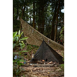 OneTigris Mesh Teepee Tent, Ultralight 1 Person Screen Room with Waterproof Bathtub Floor for Outdoor Camping Hiking Backpacking Bushcraft Tarp Hot Tent Shelter