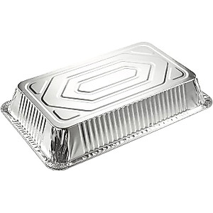 Durable Full Size Deep Aluminum Foil Roasting & Steam Table Pans - Deep Pan for Catering Large Groups - Disposable Pans Great for Cooking, Heating, Storing, Prepping Food- 50 Ct