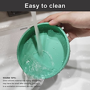 KVK Silicone Suction Go Bowls 2 in 1 Compact Design, Toddler Plate with Upgraded Suction Cup for Baby Kids Infant, Little Bowls On The Go, 2 Set Blue