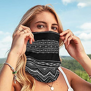 Yes We Vibe Neck Gaiter Face Mask + Bandana Headband + Buff (3 Pack) - Colorful & Vibrant Design - For Men and Women