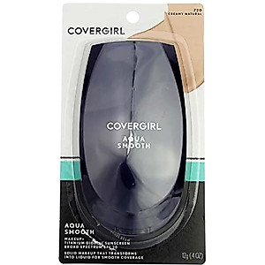 CoverGirl Smoothers AquaSmooth Compact Foundation, Creamy Natural [720] 0.40 oz (Pack of 4)