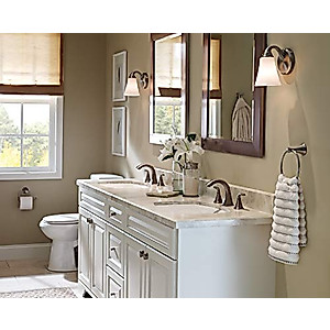 Pfister Pasadena Bathroom Sink Faucet, 8-Inch Widespread, 2-Handle, 3-Hole, Brushed Nickel Finish, LF049PDKK