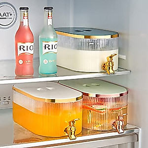 SIXAQUAE iced beverage dispenser,iced Juice Lemonade Dispenser For Party Daily Use, Milk Dispenser For Fridge GREEN.