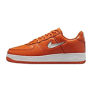 Nike Mens Air Force 1 '07 Basketball Shoes,Safety Orange/Summit White,8