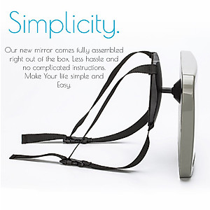 #1 Back Seat Mirror - Baby & Mom Rear View Baby Mirror - Easily Watch Your Precious Child in-Car - Adjustable, Convex and Shatterproof Glass