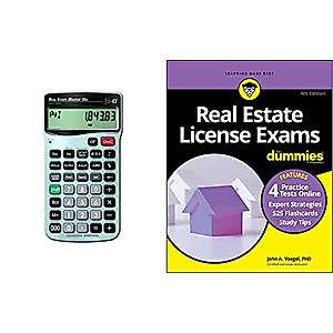 Calculated Industries 3405 Real Estate Master IIIx Residential Real Estate Finance Calculator & Real Estate License Exams for Dummies with Online Practice Tests