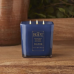 Root Candles Scented Candles Elements Collection Premium Handcrafted 3-Wick Candle, 14.5-Ounce, Water