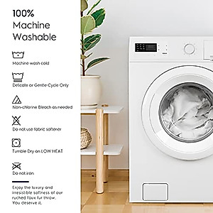 Tafts Throw Blankets - Ruched Faux Fur Blanket - Soft, Ultra Comfy and Fuzzy - Plush Blankets and Throws for Couch, Bed & Living Room - Fall, Winter or Spring - Blankets Throw Size - Navy Blue