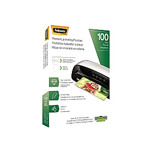 Fellowes Thermal Laminating Pouches, 5mil Letter Size Sheets, 9 x 11.5, 100 Pack, Clear (5743501) 