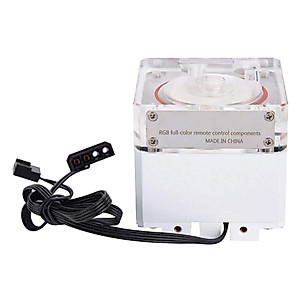 CPU Water Cooling Pump,3000RPM Fast Heat Dissipation Computer Pump 800L/H 3.5 Meters Pump Head PC Pump (White)