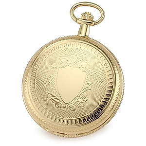 Charles-Hubert, Paris 3909-G Classic Collection Gold-Plated Hunter Case Mechanical Pocket Watch