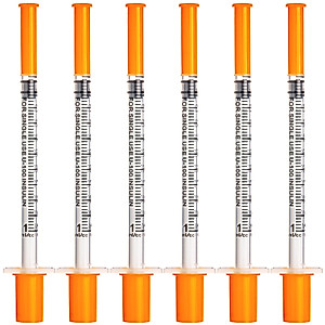 SHAOTONG 1ml 30 Gauge 1cc 1/2 Inch 13 mm for Labs Industrial Disposable Dispensing Supplies, 100 Pack