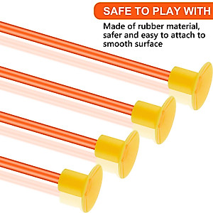 Skylety 10 Pieces Replacement Suction Cup Toy Replacement Rubber Tip for Toy (Orange)