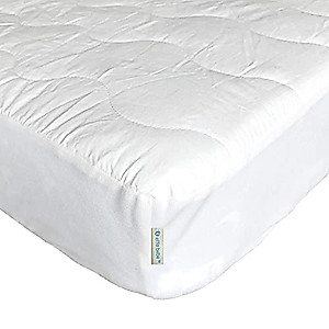 effe bébé Baby Crib Mattress Pad Cover Protector- Toddler Bed Mattress Cover- Crib Mattress Topper, 100% Silken Soft Cotton top, TPU Waterproof Film Backing 28”x52”x10”