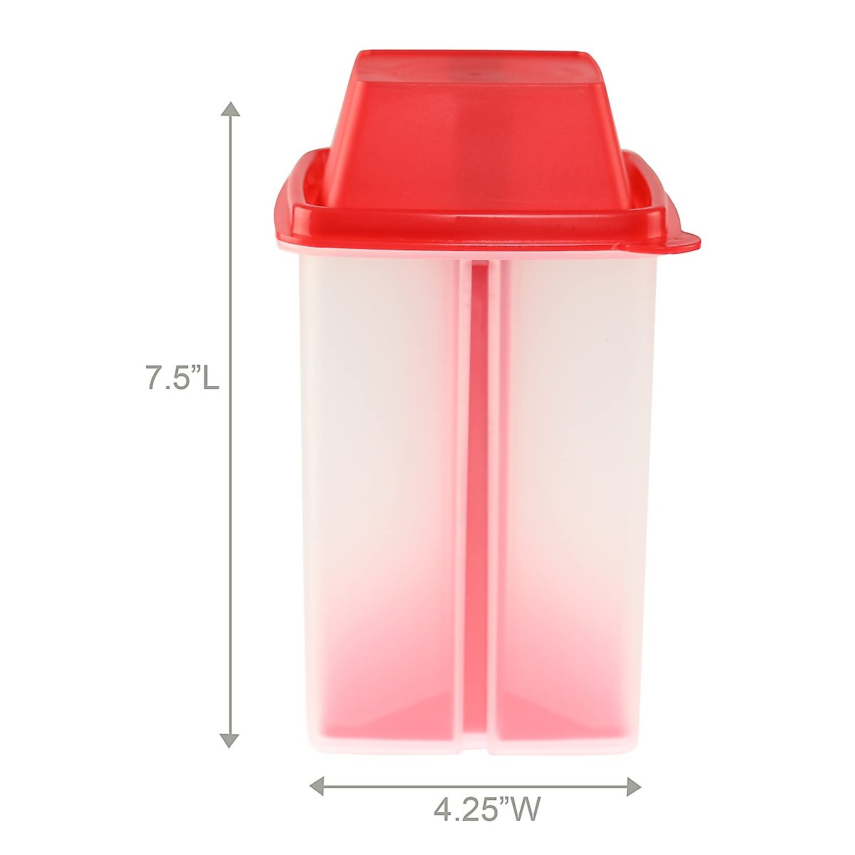 Home-X Set of 3 Pickle Storage Containers, Straining Pickle Jar, Filter Insert, Sieve Food Saver Container, 7 ½” L x 4 ¼” W x 4 ¼” H, Set of 3, Red