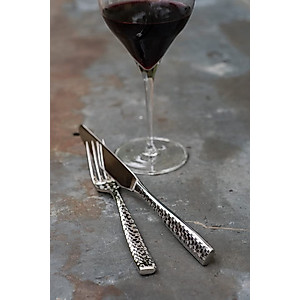 Fortessa Lucca Flatware Set, 20-Piece, Faceted Stainless