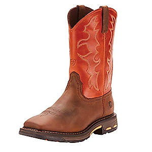 Ariat Workhog Wide Square Toe Work Boot – Men’s Leather, Square Toe Work Boot