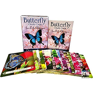 WSNLDY Tarot Cards Durable Destiny Divination Tarot Cards 44pcs Butterfly Tarot Oracle Cards, with Beautiful Painting for Family, Party and Entertainment