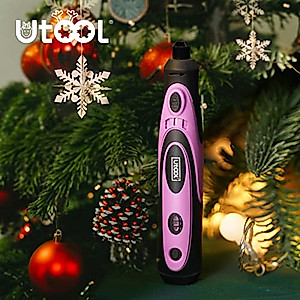 UtooL Cordless Rotary Tool Kit 4V with 42 Accessories, USB Charging Cable and 3-Speed Mini Rotary Tool for Nail Trimming, Cutting, Drilling, Etching, Sanding, Engraving, Polishing & DIY Crafts, Pink