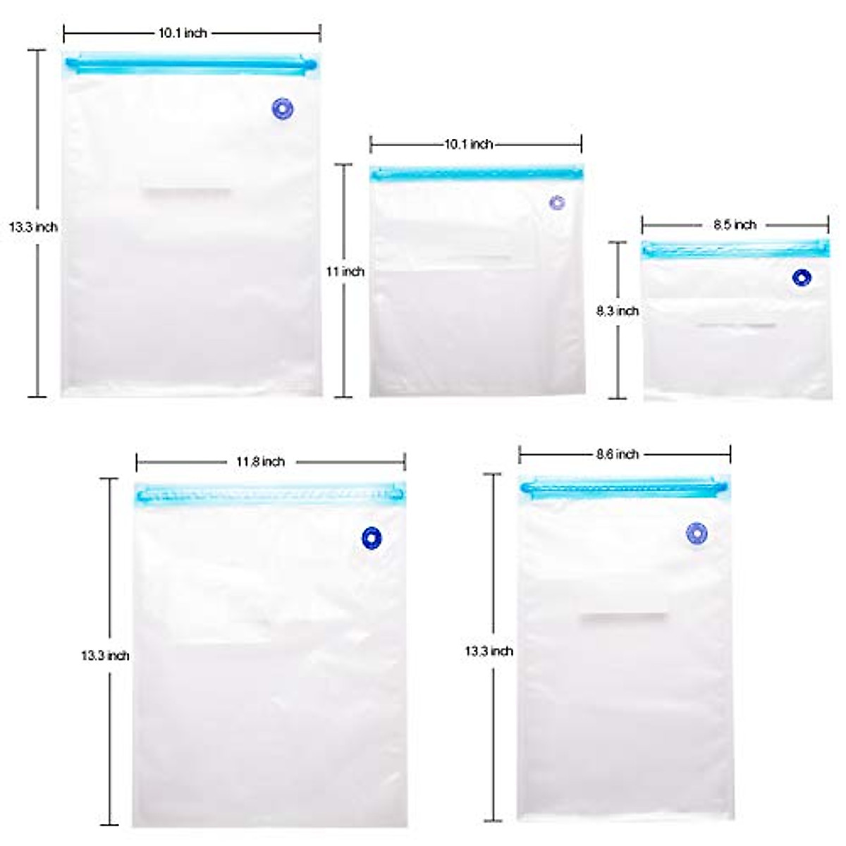 KTDADA Baggy Rack Food Storage Bags Clip Bag Holder Stand plastic Freezer Bag 4 Colors Holder and 5 bags of different sizes