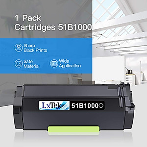 LxTek Compatible Toner Cartridge Replacement for Lexmark 51B1000 to use with MS417DN MS317DN MS517DN MS617DN MX517DE MX617DE MX317DN MX417DE Printers (Black, 1 Pack)