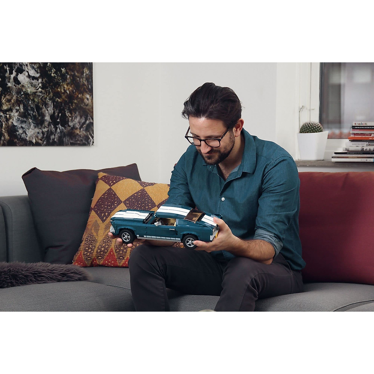 LEGO Creator Expert Ford Mustang 10265 Building Set - Exclusive Advanced Collector's Car Model, Featuring Detailed Interior, V8 Engine, Home and Office Display, Collectible for Adults and Teens