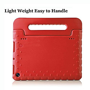 LTROP Fire HD 10 Case 2019 (Previous Model) Shock Proof Fire HD 10 Tablet Case for Kids (7th Generation and 9th Generation, 2017 and 2019) NOT for 2021 Released 11th Generation - Red