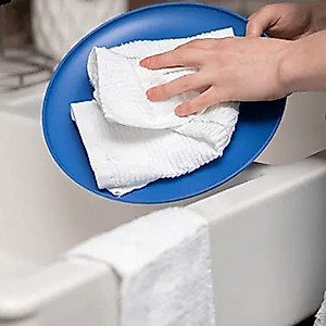 Pearl Linens Economy Cotton Washcloth Bulk Pack- Use as Gym Towels, Hand Towels, Pet Towels, Kitchen Towels, Dishcloth Sets, Pack of 12, Soft, Highly Absorbent, 400 GSM, 12 x 12 Inches