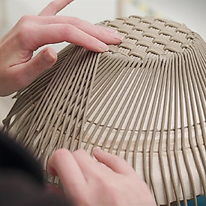 Belleek Wild Irish Hedgerow Autumn Basket - Boho Room Decor, Decorative Storage Baskets, Handcrafted with Red Rose Hips, Blackberries, and Wild Roses, 7”D x 1.5”H