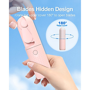 Coohea Handheld Fan Powerful Mini Fan USB Rechargeable Portable Fan Battery Operated Small Fan Little Makeup Lash Fan Hand Held Personal Fan for Travel Beach Vacation, 10-15.5H Working, Pink